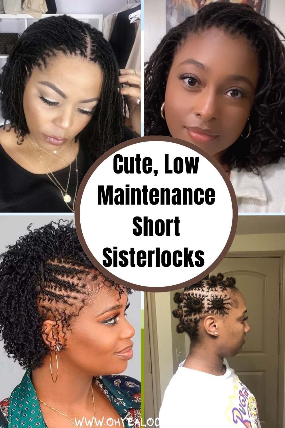 Cute and low Maintenance Short Sisterlocks Hairstyles